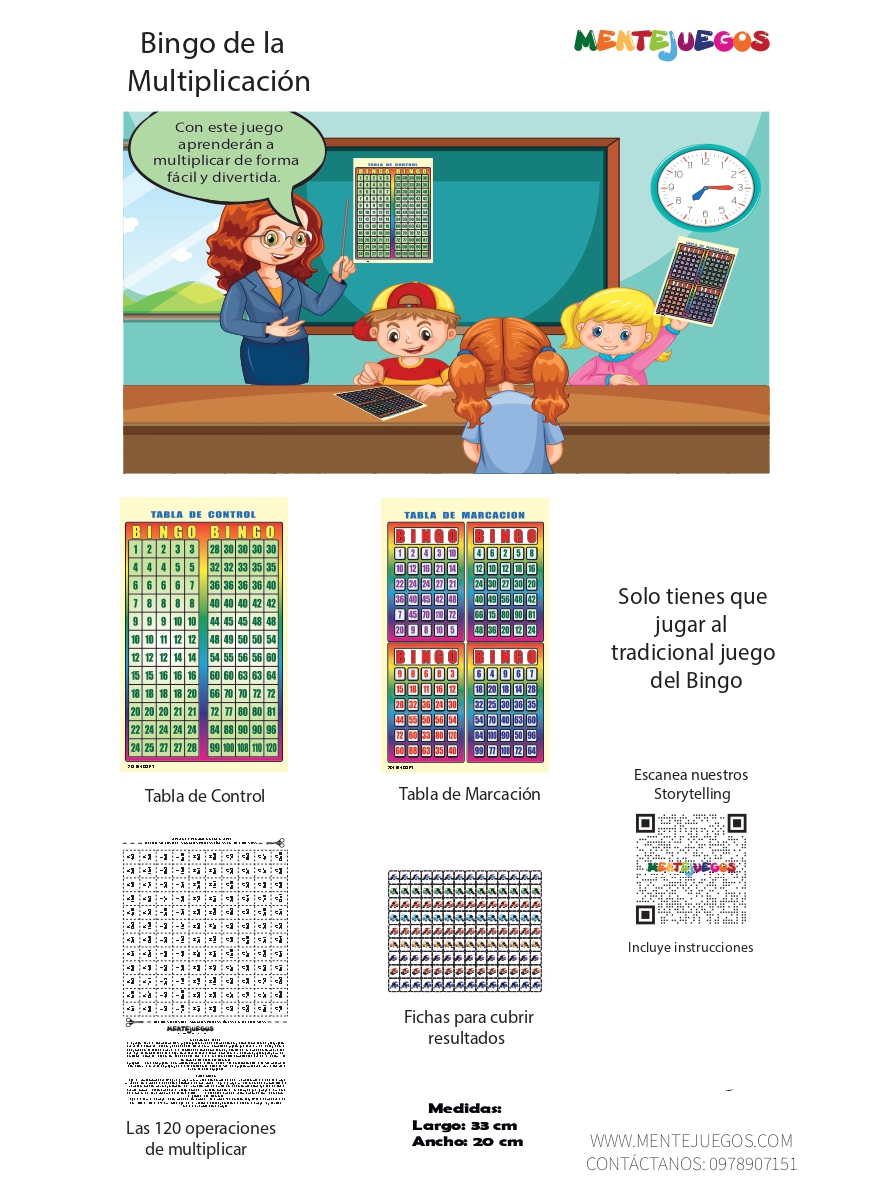 Bingo de la Multiplicación – MENTEJUEGOS